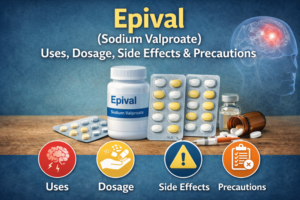 Epival (Sodium Valproate): Uses, Dosage, Side Effects, and Precautions ...